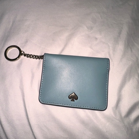 kate spade | Accessories | Kate Spade Blue Key Card Holder Sleek Design ...